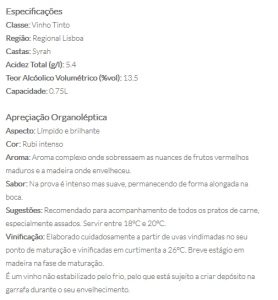 Confraria, Adega Cooperativa do Cadaval, 100% Syrah, Lisboa, 2015 | O ...